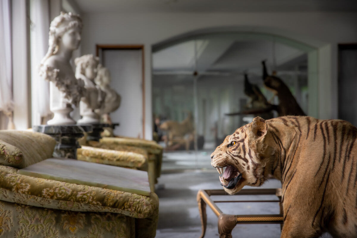 Opulent Mansion Interior with Striking Tiger Sculpture | Offbeat Japan